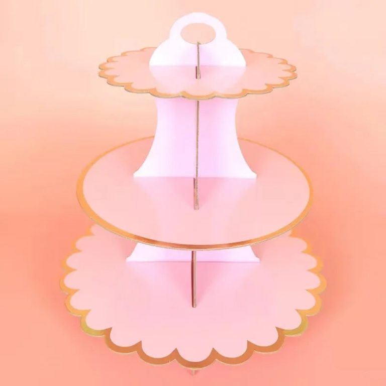 Présentoir à Gâteau en Carton | Serviteur 3 Étages 14 Couleurs